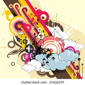 Abstract Sky Vector Illustration Stock Vector (Royalty Free) 67626259 ...