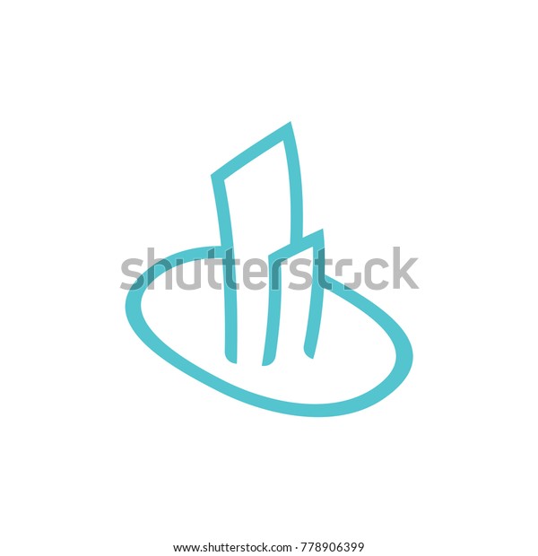Abstract Skyscraper Hand Drawn Logo Vector Stock Vector (Royalty Free ...