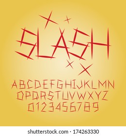 Abstract Slash Alphabet Digit Vector Stock Vector (Royalty Free) 174263330