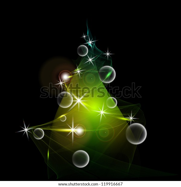 Abstract Smoke Christmas Tree Stock Vector (Royalty Free) 119916667 ...