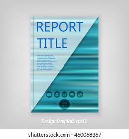 Abstract Smooth Blue Report Cover Template Stock Vector (Royalty Free ...
