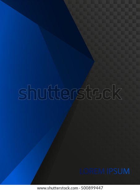 Abstract Smooth Blue Report Cover Template Stock Vector (Royalty Free ...
