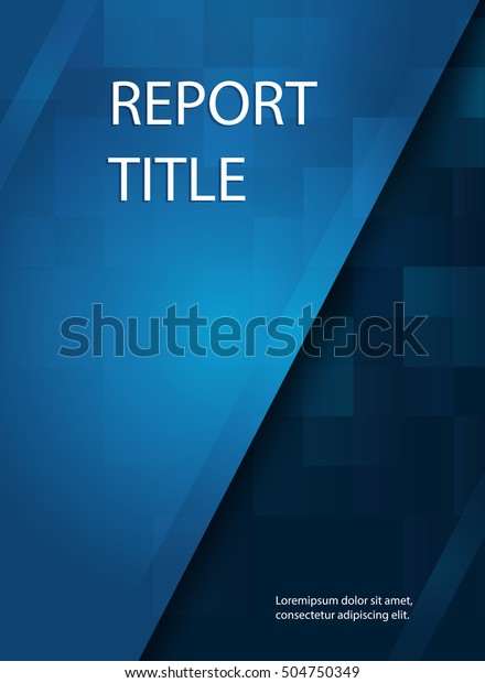 Abstract Smooth Blue Report Cover Template Stock Vector (Royalty Free ...