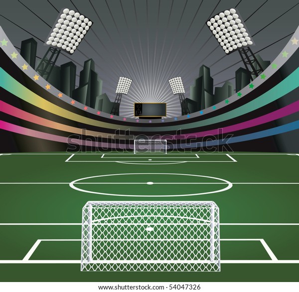 Abstract Soccer Background Stadium Vector Illustration Stock Vector ...
