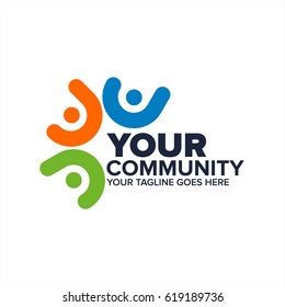 Abstract Social Community Icon Vector Stock Stock Vector (Royalty Free ...