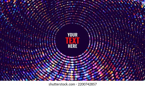 Abstract Sound Wave Round Frame Background Stock Vector (Royalty Free ...