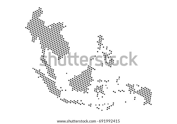 Abstract Southeast Asia Map Dot Planet: เวกเตอร์สต็อก (ปลอดค่าลิขสิทธิ์ ...