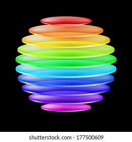 Rainbow Color Sphere Slices Illustration Stock Vector (Royalty Free ...