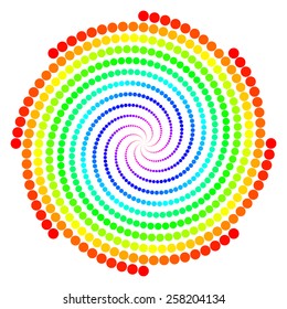 Abstract Spiral Design Dots Decreasing Size Stock Vector (Royalty Free ...