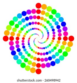 Abstract Spiral Design Dots Decreasing Size Stock Vector (Royalty Free ...