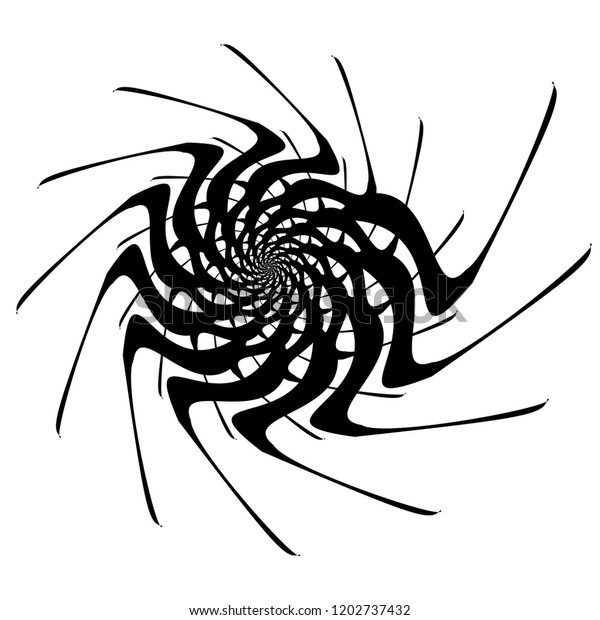 Abstract Spiral Figure Rotation Square Background Stock Vector (Royalty ...
