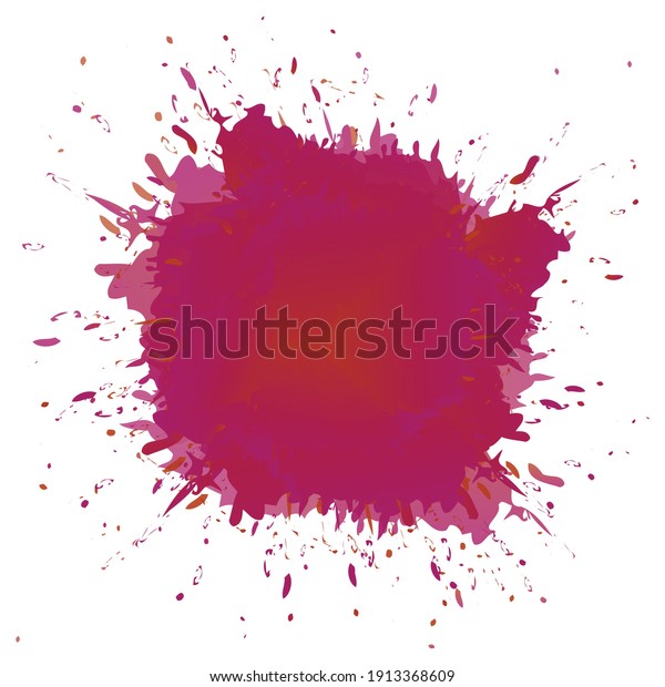 Abstract Splash Color Design White Isolated Stock Vector (Royalty Free ...