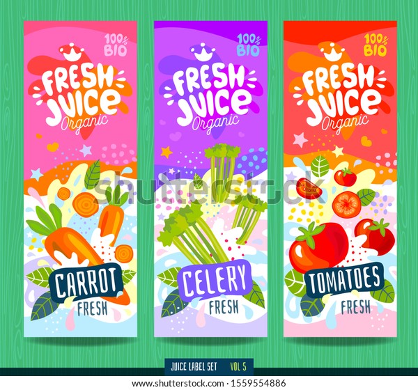 Abstract Splash Food Label Template Colorful Stock Vector (Royalty Free ...