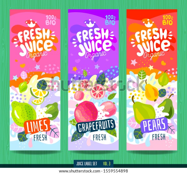 Abstract Splash Food Label Template Colorful Stock Vector (Royalty Free ...