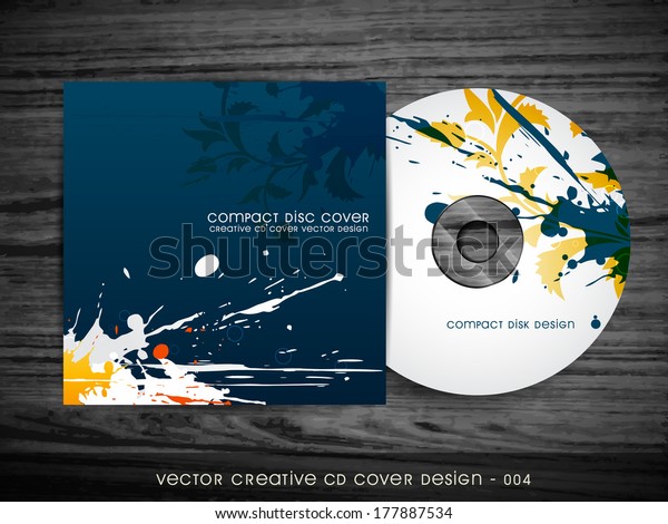 Abstract Splash Style Cd Cover Design Stock Vector (Royalty Free) 177887534