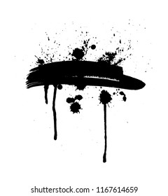 Abstract Splatter Black Color Background Paint Stock Vector (Royalty ...