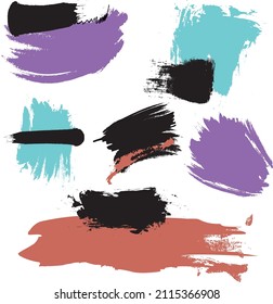 Abstract Splatter Brush Stroke Art Stock Vector (Royalty Free ...
