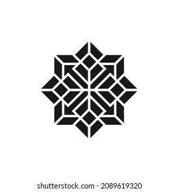 Abstract Square Geometric Patterns Islamic Frame Stock Vector (Royalty ...