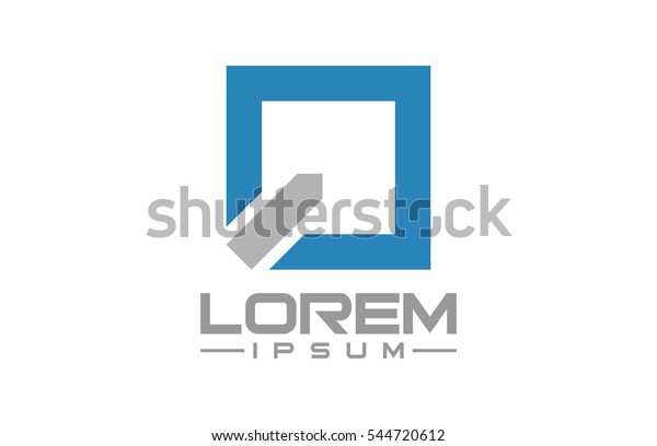 Abstract Square Logo Letter Q Stock Vector (Royalty Free) 544720612