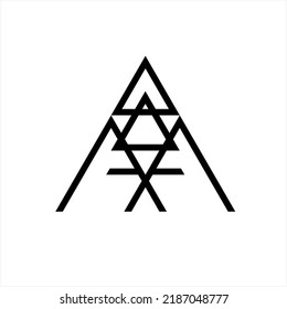 Abstract Stacked Triangle Design Logo Vector Stock Vector (Royalty Free ...