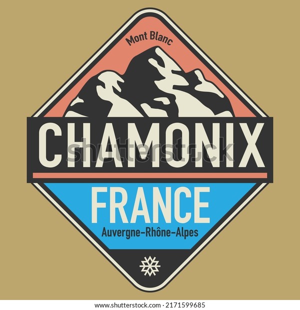 Abstract Stamp Emblem Name Chamonix France Stock Vector (Royalty Free ...