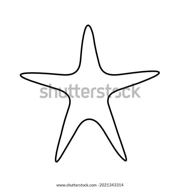 Abstract Star Line Drawing On White Stock Vector (Royalty Free ...