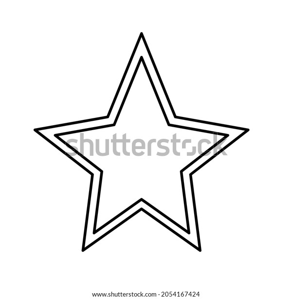 Abstract Star Line Drawing On White Stock Vector (Royalty Free ...