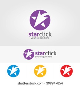 Abstract Star Logo Template Star Click Stock Vector (Royalty Free ...