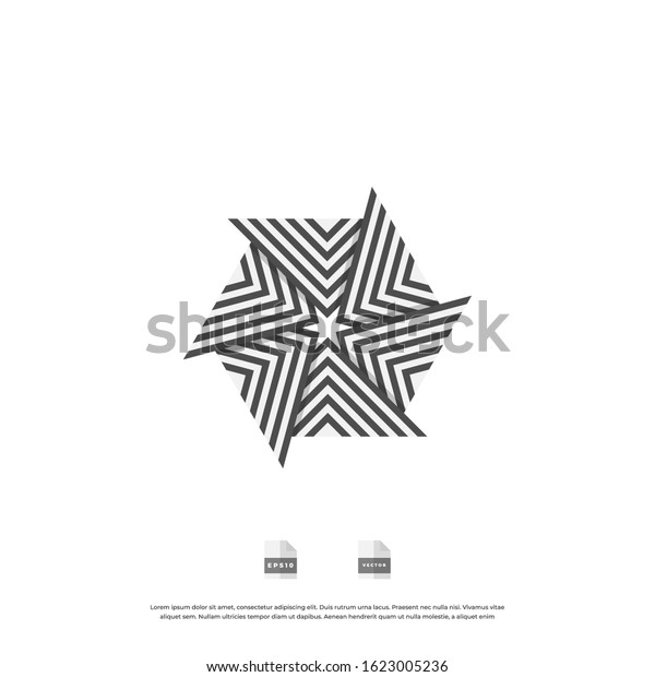 Abstract Star Monogram Logo Design Vector Stock Vector (Royalty Free ...
