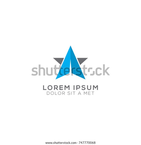 Abstract Star Plane Logo Design Vector Stock Vector (Royalty Free ...