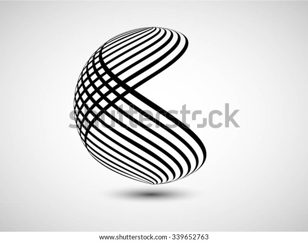 Abstract Striped Spheressphere Vector Designlogo Design Stock Vector ...