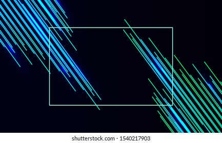 Abstract Stripes Corner Frame Background Stock Vector (Royalty Free ...