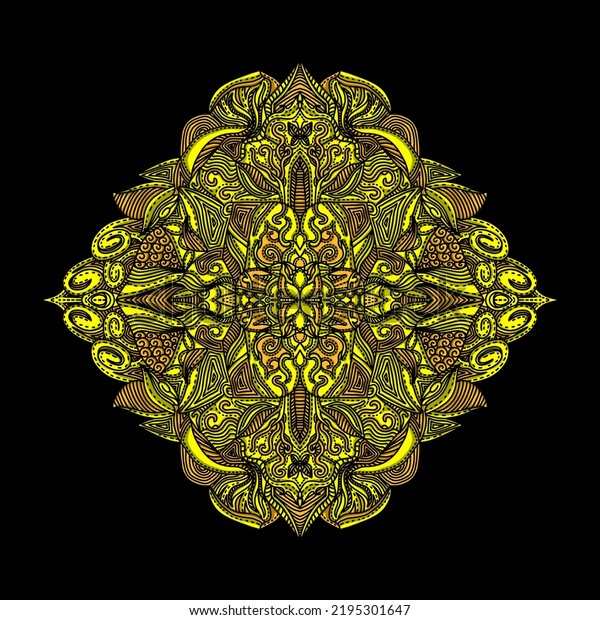 Abstract Style Batik Drawing Design Part Stock Vector (Royalty Free ...