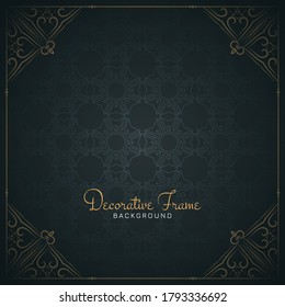 Abstract Stylish Beautiful Frame Design Background Stock Vector ...