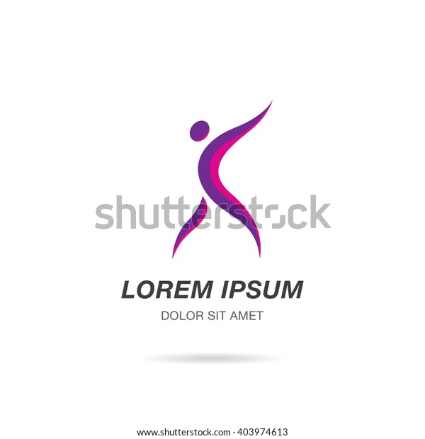 Abstract Stylized Figure Man Logo Template Stock Vector (Royalty Free ...