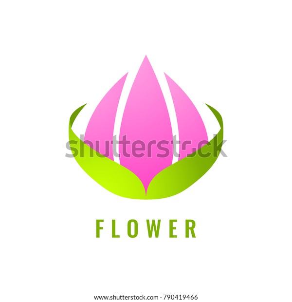 Abstract Stylized Flower Logo Design Template Stock Vector (Royalty ...