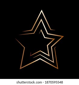 Abstract Stylized Star On Black Background Stock Vector (Royalty Free ...