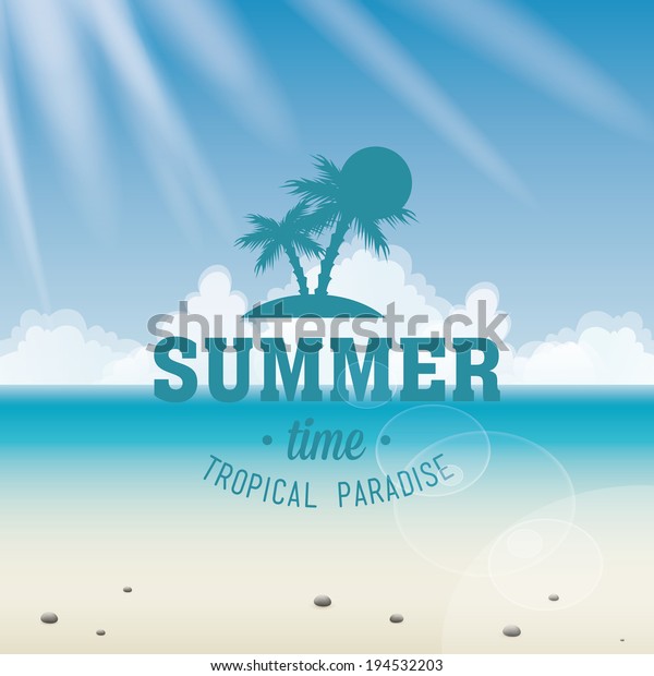 Abstract Summer Vacation Background Special Objects: เวกเตอร์สต็อก ...