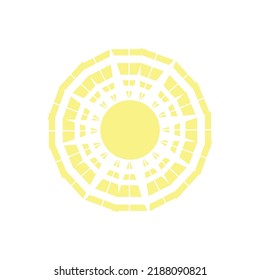 Abstract Sun Geometry Shapes Stock Vector (Royalty Free) 2188090821 ...