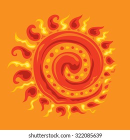 Abstract Sun Spiral Illustration Vector Art Stock Vector (Royalty Free ...