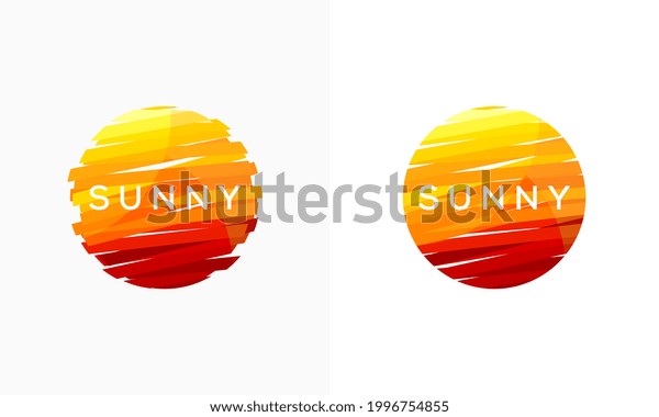 Abstract Sunny Day Logo Designs Symbol Stock Vector (Royalty Free ...
