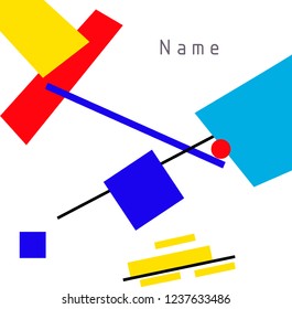 Abstract Suprematism Composition Vector Illustration Stock Vector ...