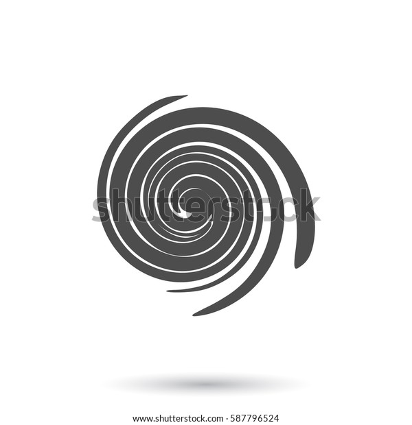 Abstract Swirl Logo Flat Vector Illustration Stock Vector (Royalty Free ...