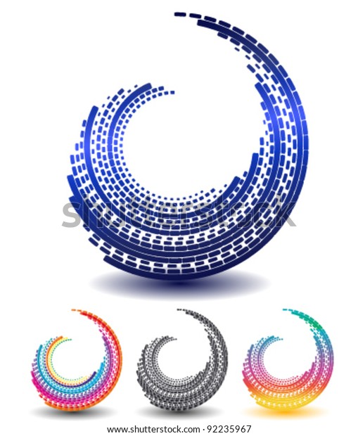 Abstract Swirl Logo Icon Ideal Technology Stock Vector (Royalty Free ...