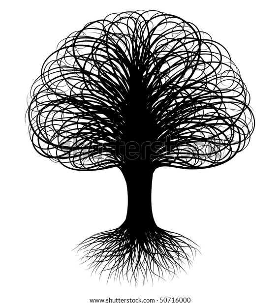 Abstract Swirly Tree Stock Vector (Royalty Free) 50716000