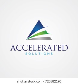 Abstract Swoosh Triangle Logo Symbol Stock Vector (Royalty Free ...