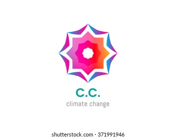 Abstract Symbol Climate Change Logo Environmental Stock Vector (Royalty ...
