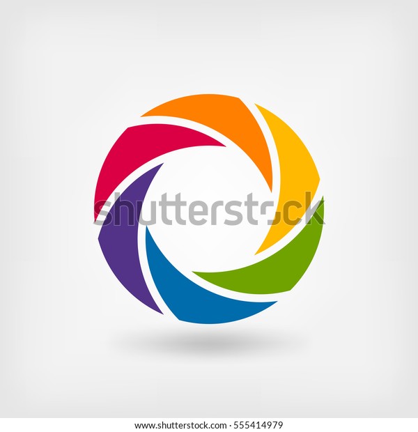 Abstract Symbol Rainbow Circle Vector Illustration Stock Vector ...
