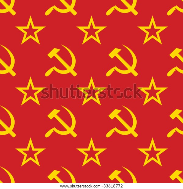 Abstract Symbols Ussr Background Yellow Red Stock Vector (Royalty Free ...