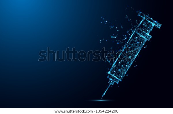 Abstract Syringe Closeup Form Lines Triangles Stock Vector (Royalty ...